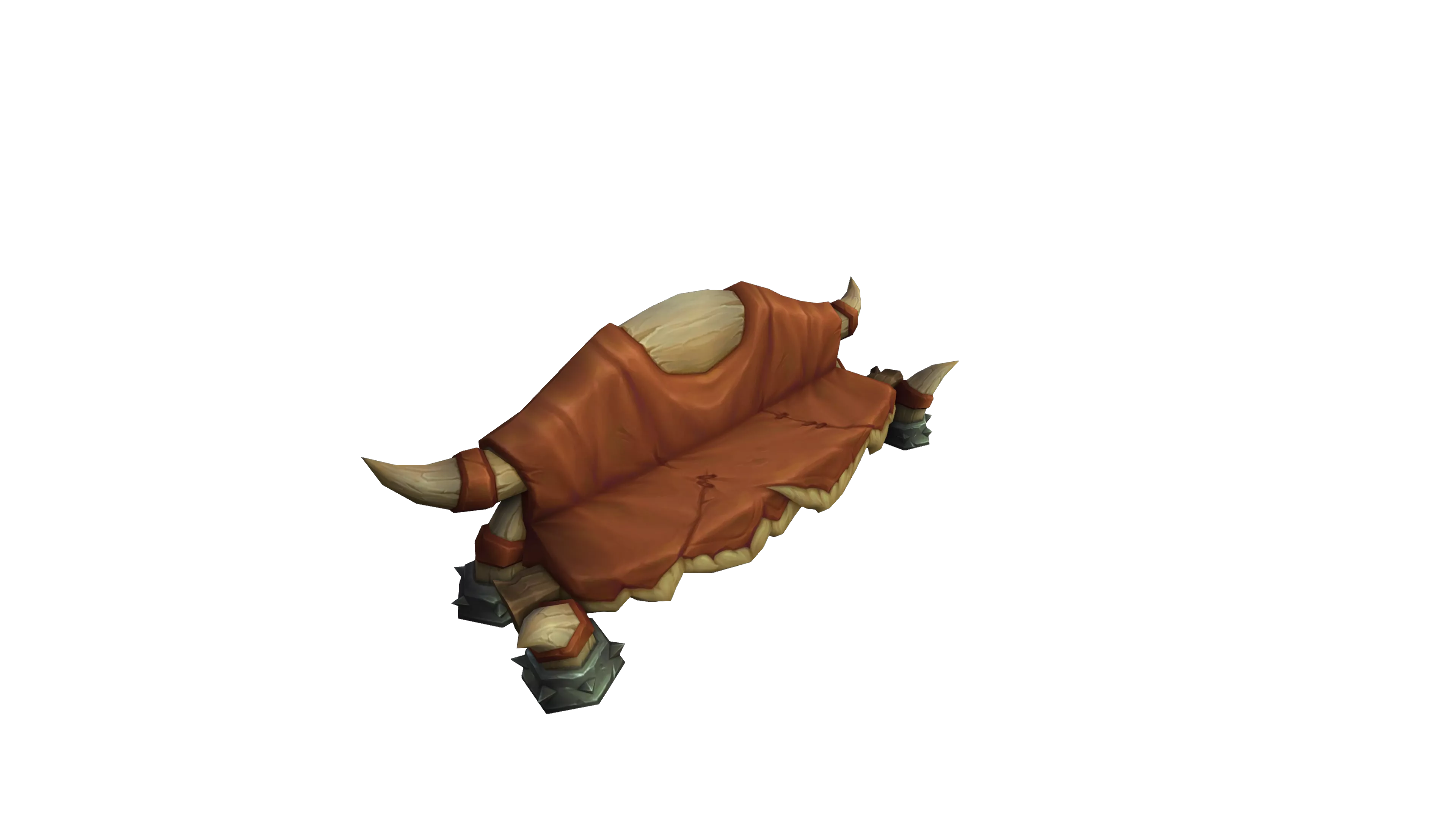 Wide Hide-Covered Bench - Decor - World of Warcraft