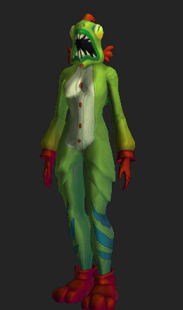 Angry Green Snugglefin Murloc Romper - Transmog Set - World of Warcraft