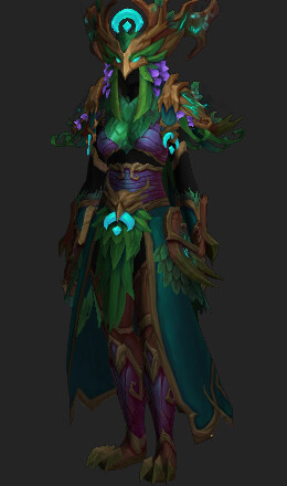 Barkbloom Warleathers: Emerald Bounties - Transmog Set - World of Warcraft