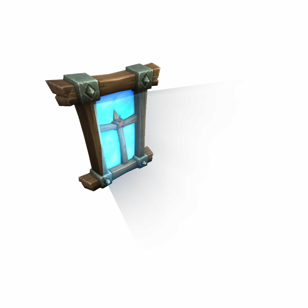 Iron-Studded Wooden Window - Decor - World of Warcraft