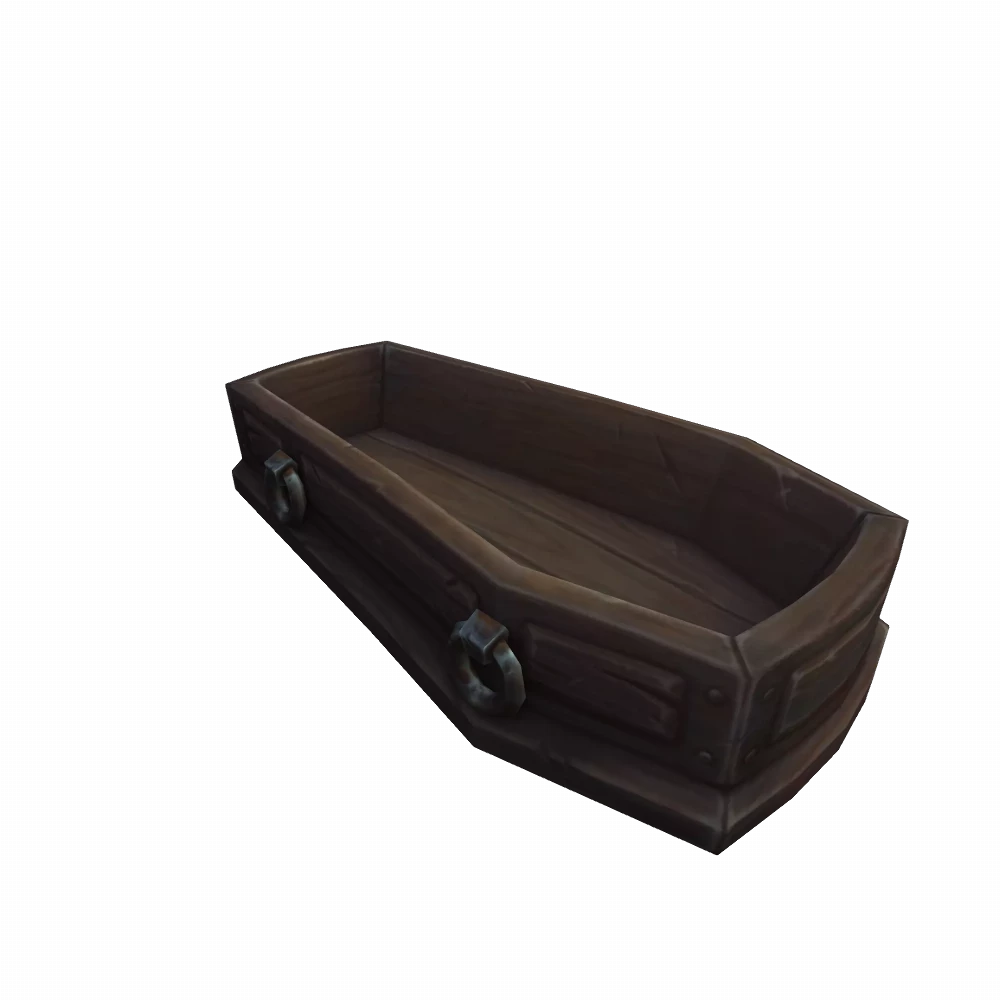 Open Wooden Coffin - [Decor] - World of Warcraft