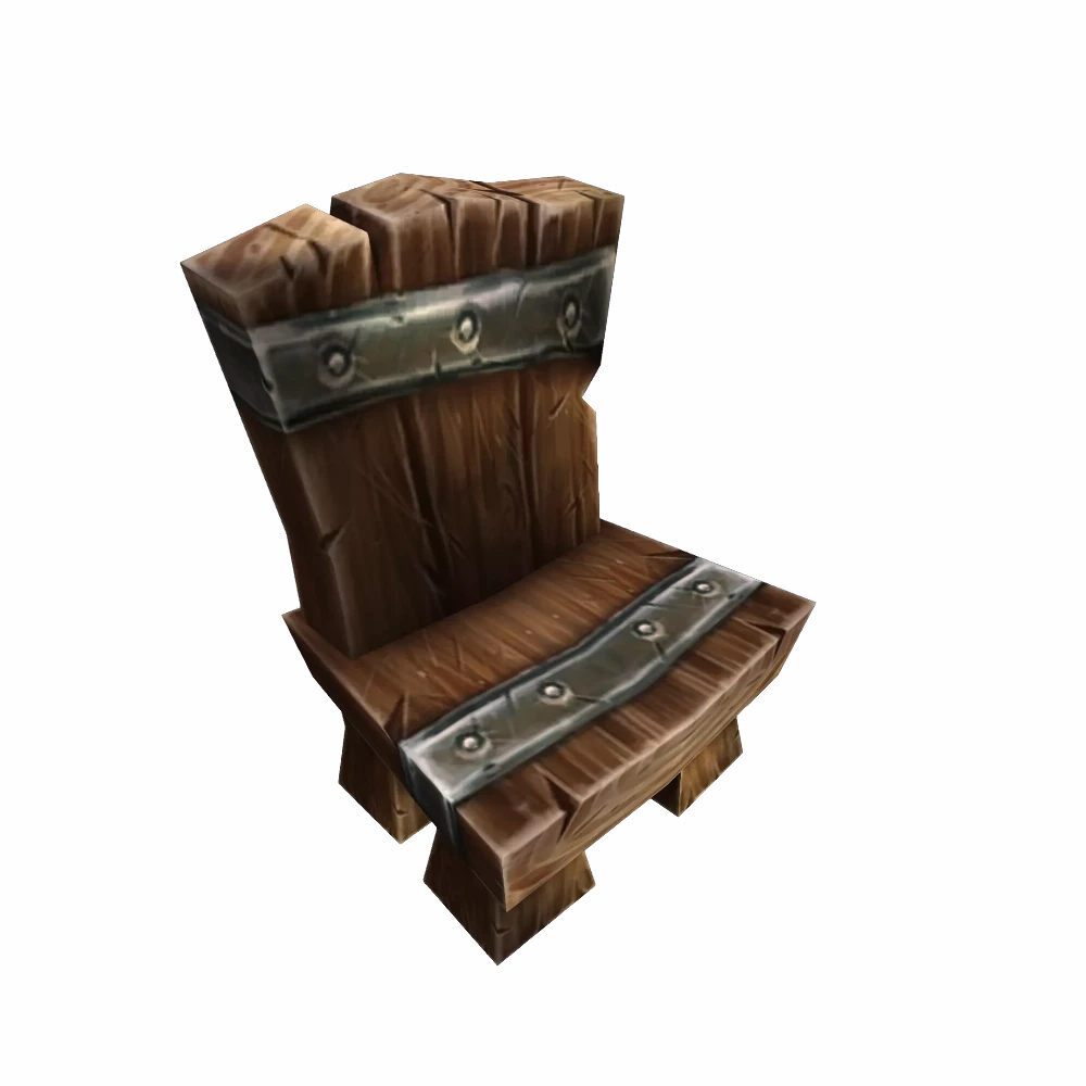 Rough Wooden Chair - Decor - World of Warcraft