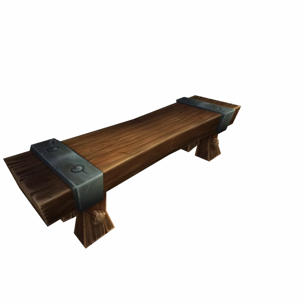 Stormwind Wooden Bench - Decor - World of Warcraft