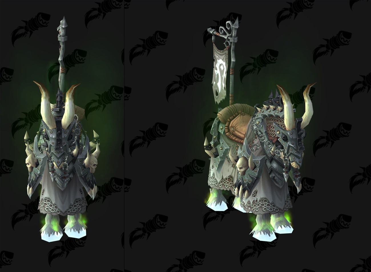 Patch 8.1 Mount Preview - Vicious Black and White Bonesteeds - Wowhead News