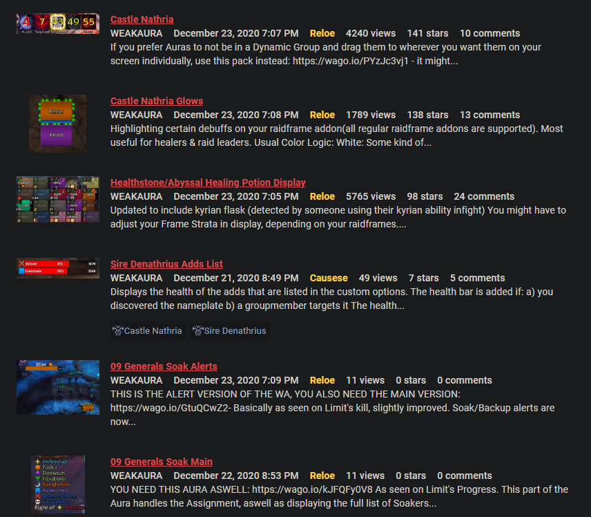 Complexity Limit and Reloe's Mythic Castle Nathria Weakauras - Wowhead News