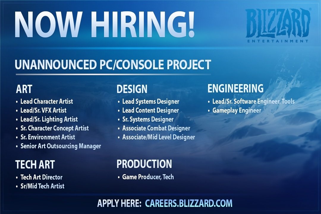 Blizzard Entertainment Job Listings Hint at Unnanounced Action/FPS Game ...
