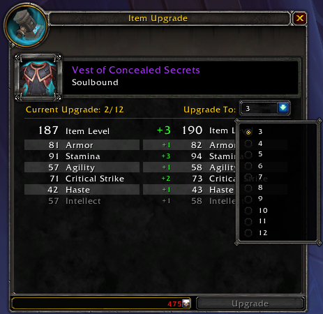 Gear Upgrades UI Receives Rank/Level Selection Update in Patch 9.1 ...