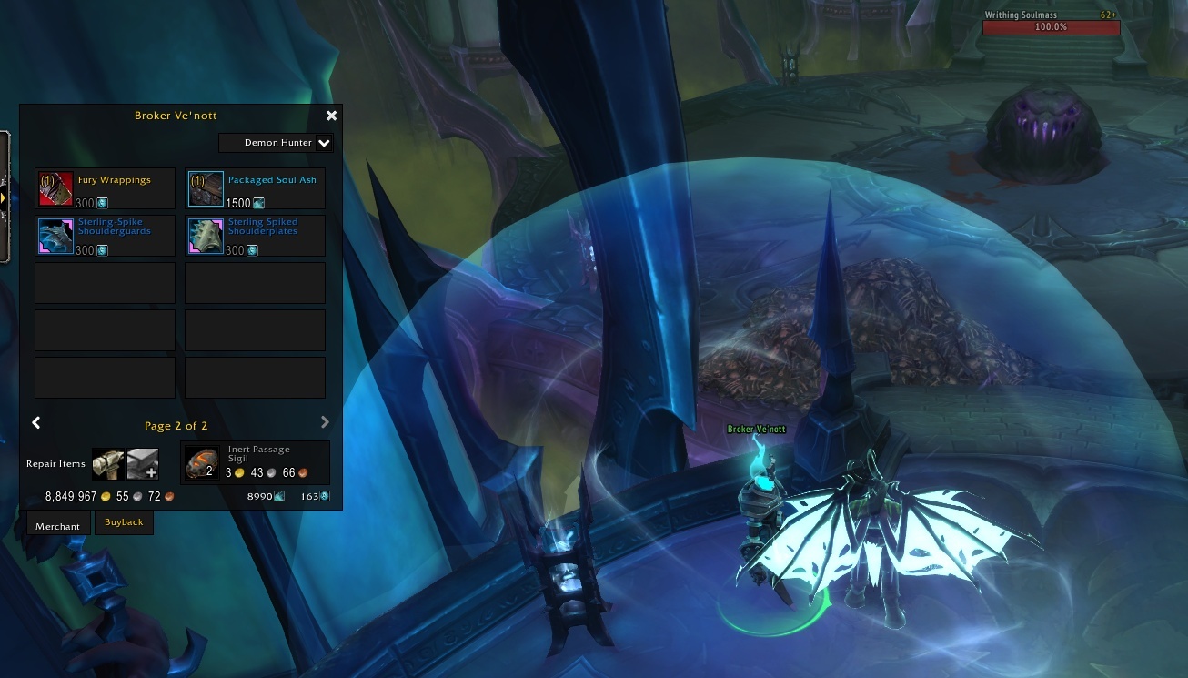 "Packaged Soul Ash" kann in Patch 9.1 bei den Händlern in Torghast ...