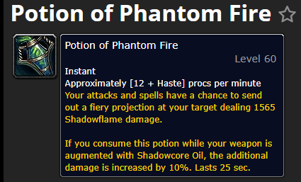 Potion of Phantom Fire More Consistent on Average in Patch 9.1 ...
