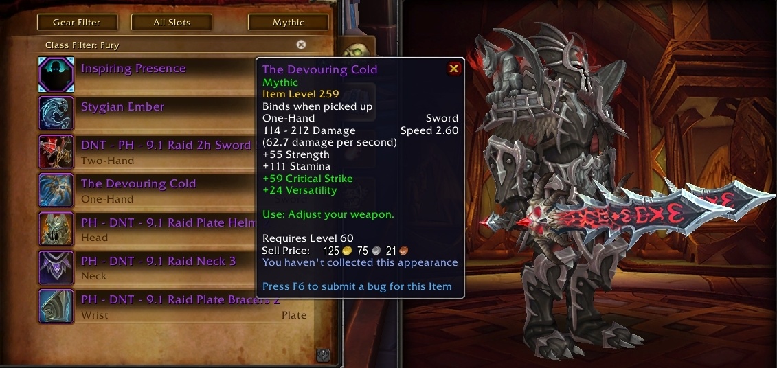 The Devouring Cold Drops From Kel'Thuzad in Patch 9.1 with Updated ...