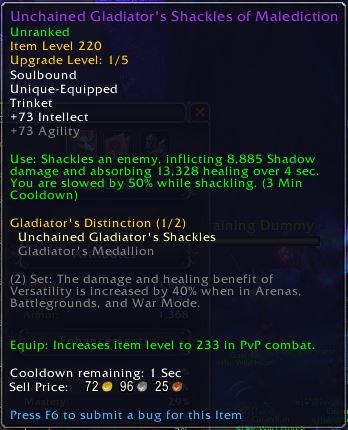 A Detailed Look at Unchained Gladiator's Shackles in 9.1 - Wowhead News