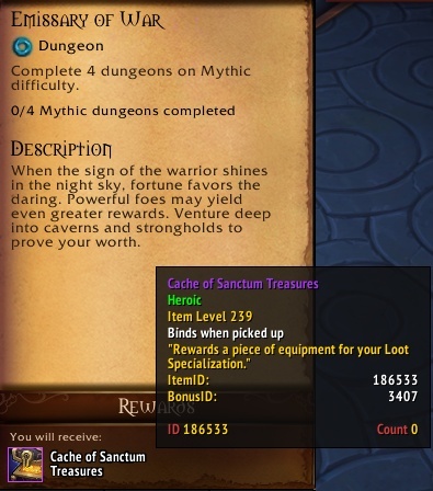 Complete 4 Mythic Dungeons This Week to Get a Piece of Heroic SoD Loot ...