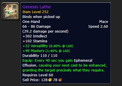 Genesis Lathe - Unique Healer Weapon from Sepulcher of the First Ones ...