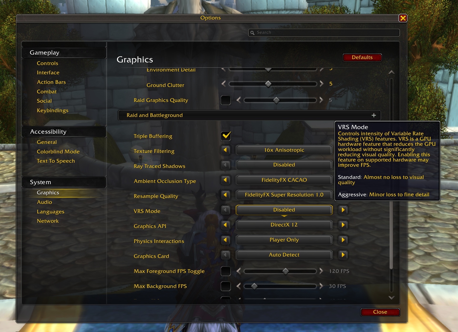 10.0.7 패치 PTR 내 그래픽 설정에 가변 레이트 셰이딩 (VRS) 모드 추가 - 와우헤드 뉴스