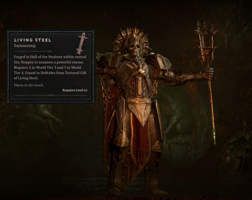 Massive Living Steel Buffs, Season Journey Fixes - Diablo 4 Patch 1.2.2 Hotfix 3 - Wowhead News