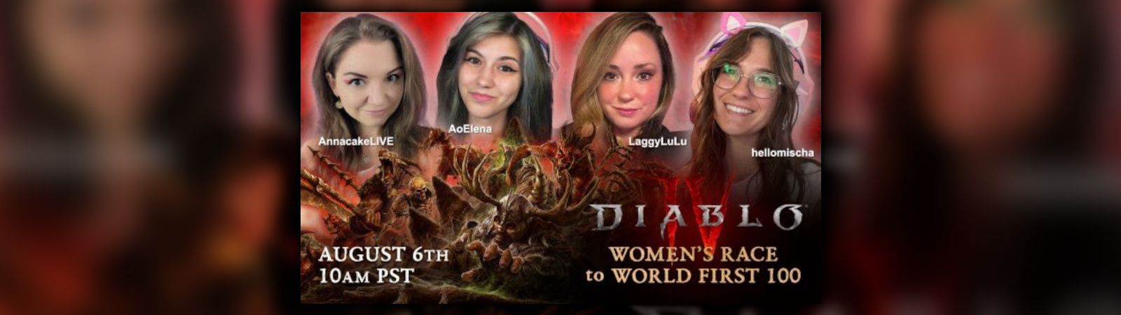 Women's Race to World First 100 in Diablo 4 Season 5 with AoElena, AnnacakeLIVE, LaggyLuLu, and ...