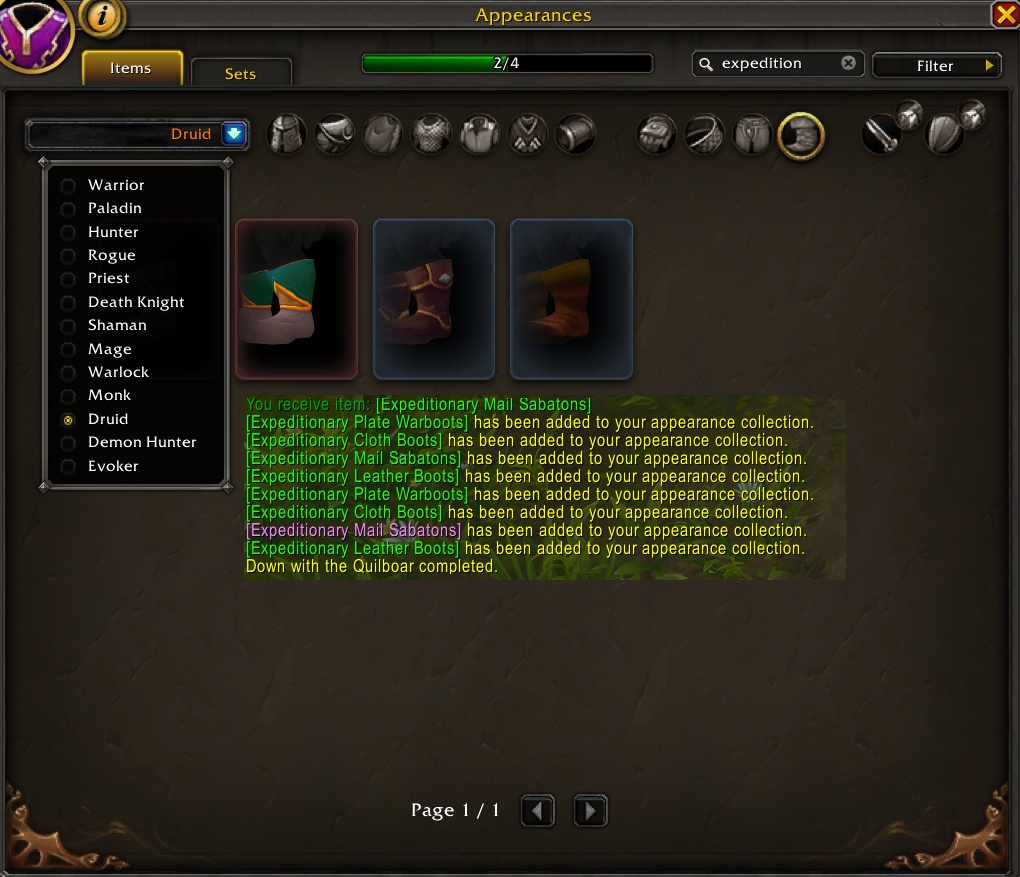 Collect Class Restricted Transmog from Quests and Loot Drops on Any Character in Patch 11.0.5 ...
