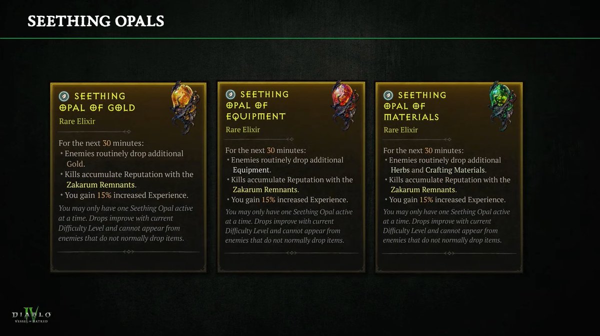 Diablo 4 Seething Opals Stealth Buffed - More Reputation, More Bonus Loot - Wowhead News