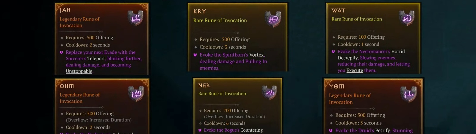 Rune Cost Reductions and Overflows Added - Diablo 4 Season 7 - Wowhead News