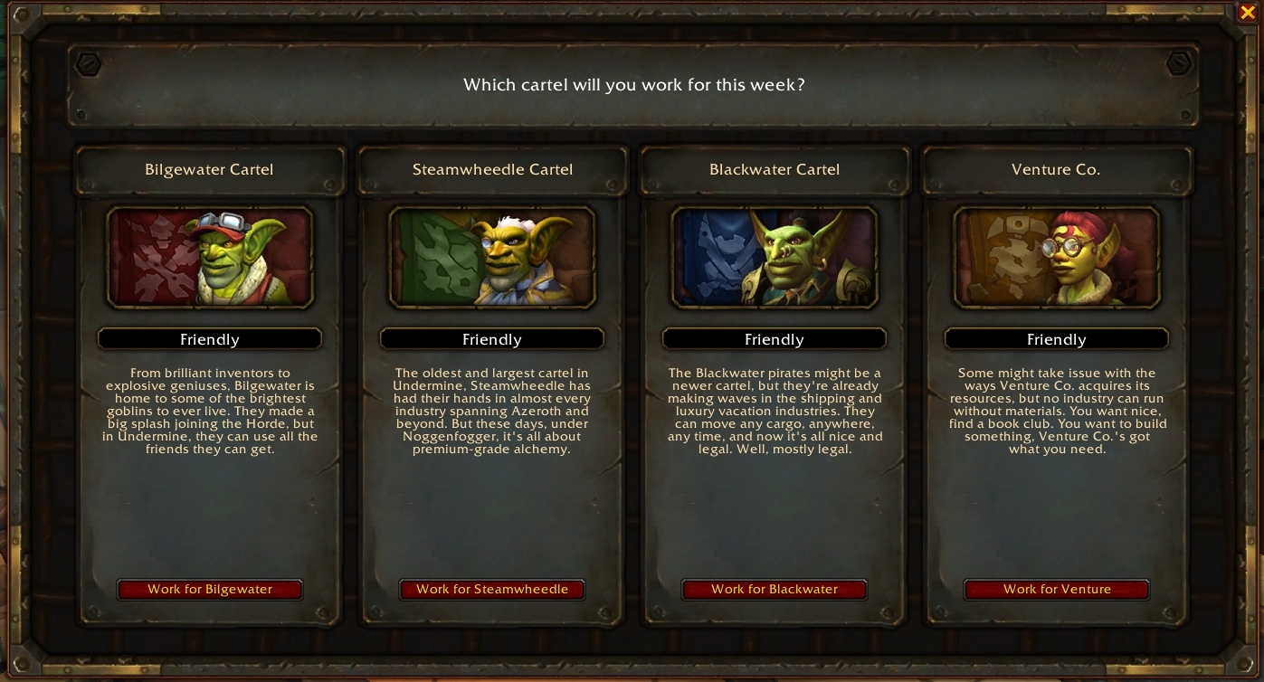 Every Transmog Appearance from the Goblin Cartel Renown in Undermine(d ...