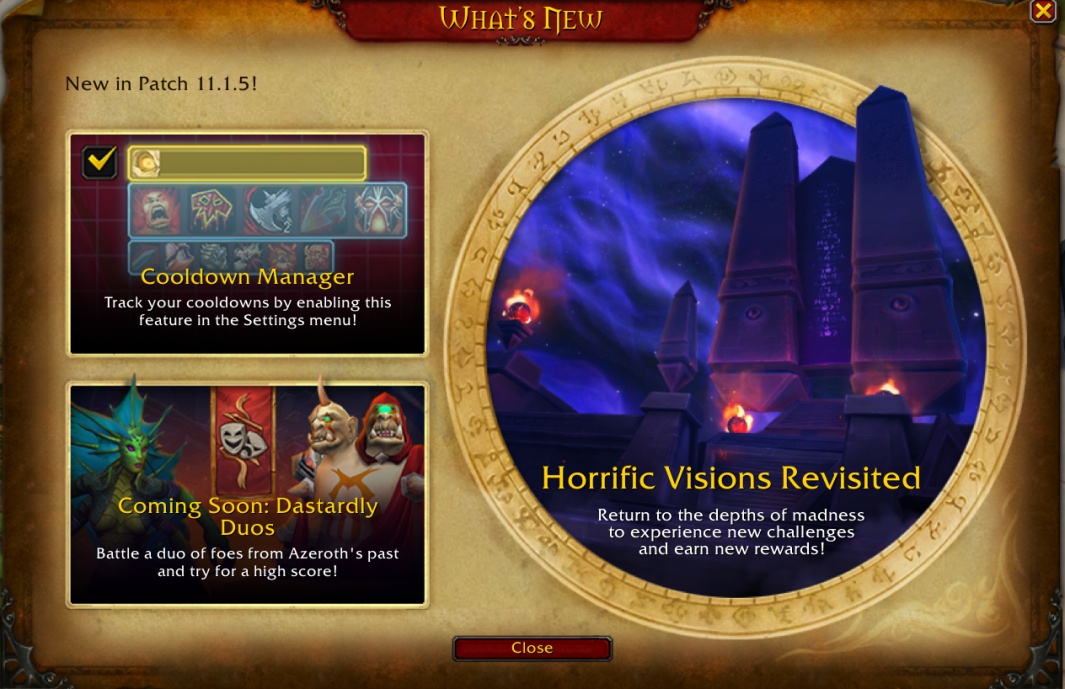 New Patch 11.1.5 Splash Screen Features Cooldown Manager, Dastardly ...