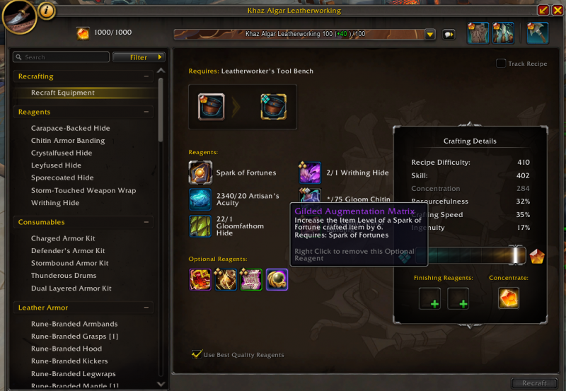 Upgrading Crafted Pieces During Season 2 Turbo Boost Costs 30 Gilded ...