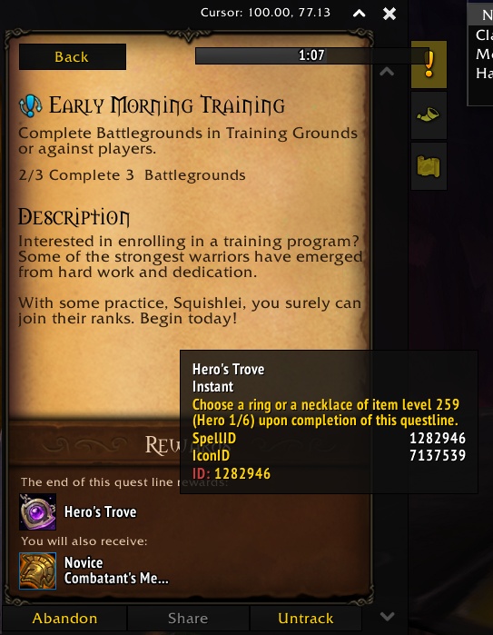New Timegated 4 Week PvP Quest Chain to Earn Hero Track Gear - Wowhead News