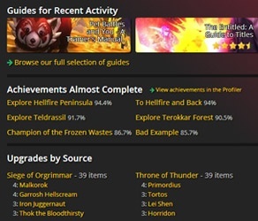 New Site Features: Garrison Missions, WoD Stats, Character Planner for ...