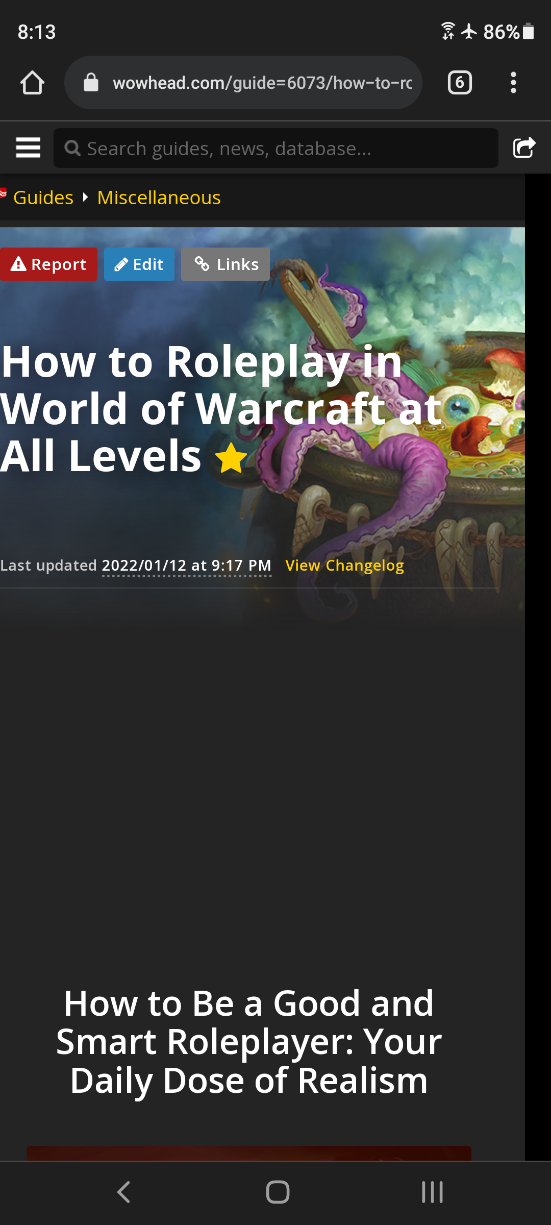 [Bugs] Search Results, Mobile Guide Display, Formatting Help Link - Wowhead Feedback - Wowhead ...