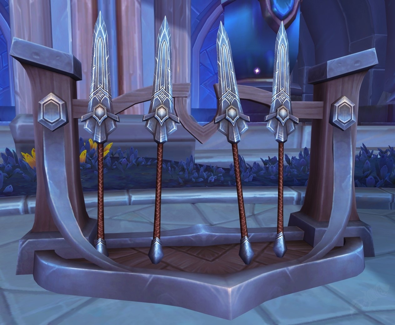Kyrian Weapon Rack - Object - World of Warcraft