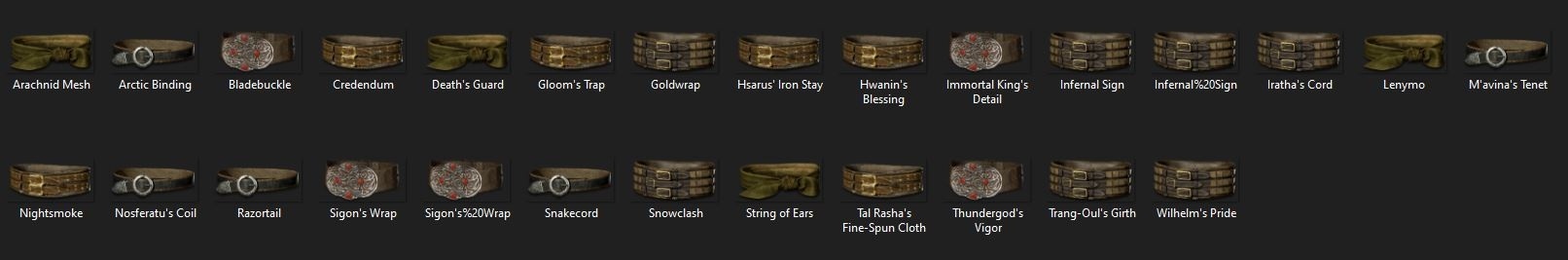 d2-icons-belts - Gallery - WotLK Classic