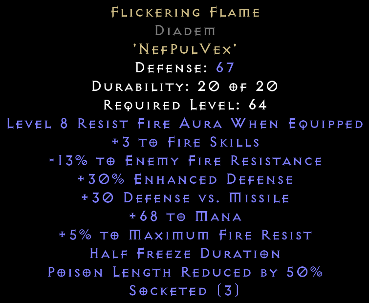 Official version of Flickering Flame runeword : r/Diablo Official version of Flickering Flame runeword : r/Diablo
