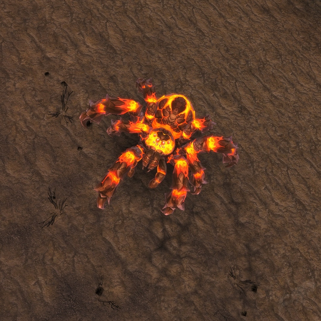 Aranha de Lava Causticante - PNJ - World of Warcraft