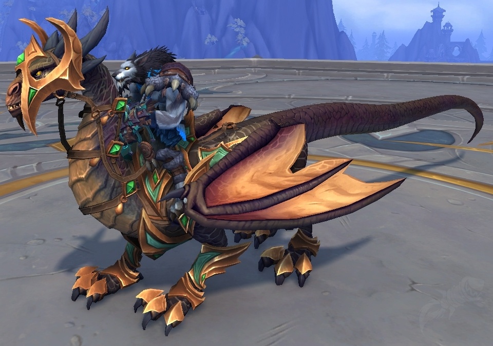 Winding Slitherdrake: Green and Bronze Armor - Item - World of Warcraft