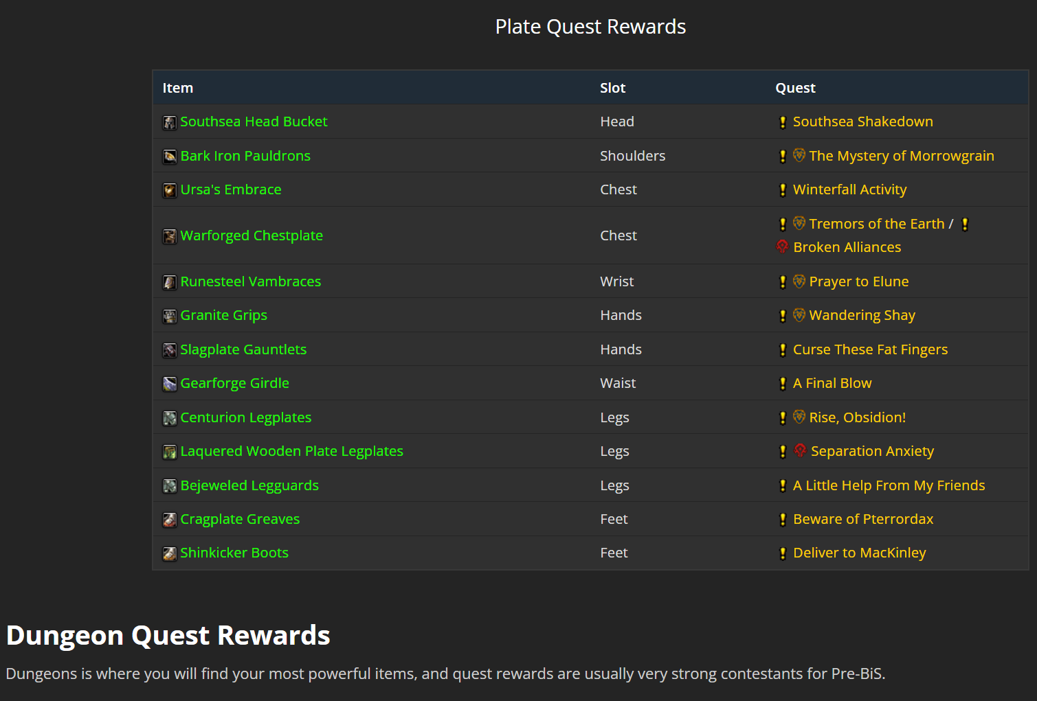 Find the Best Quest Rewards at Level 50 in Phase 3 Season of Discovery ...