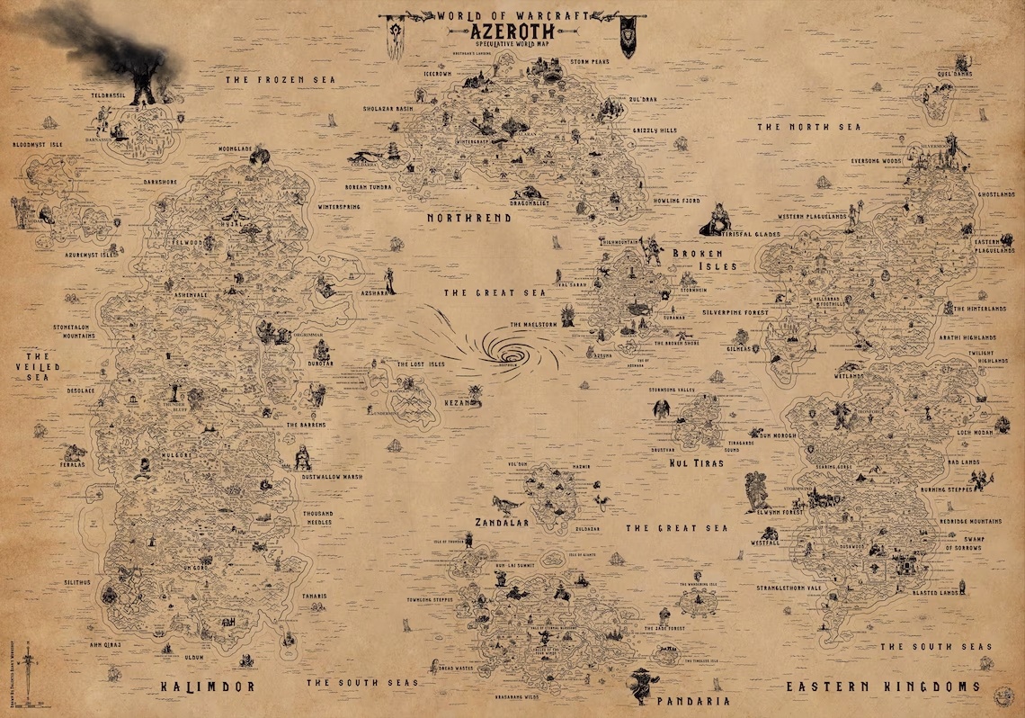 Very Talented Bear Produces Beautifully Detailed Map of Azeroth - Wowhead News