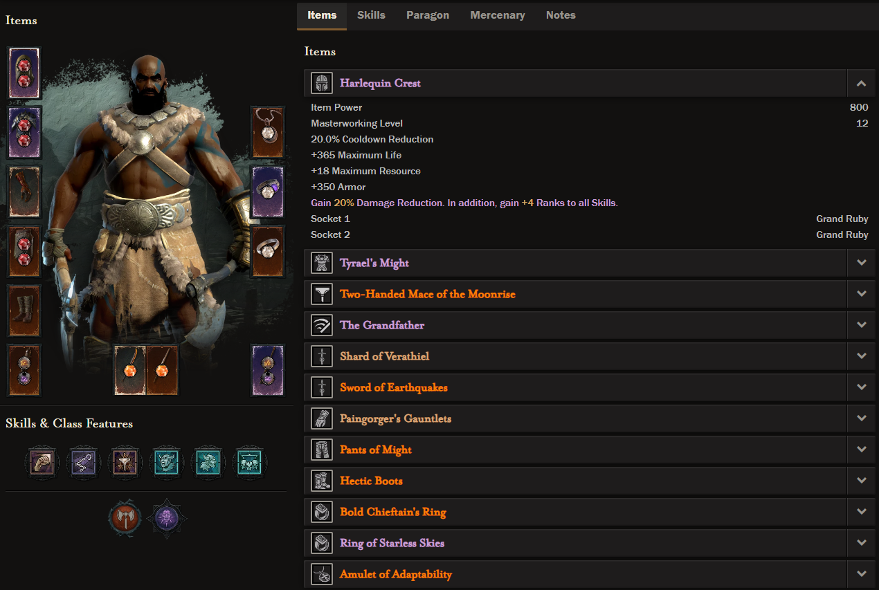 Barbarian Level 7 Info