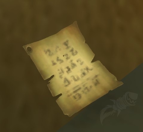 Ancient Treasure Note - Object - World of Warcraft