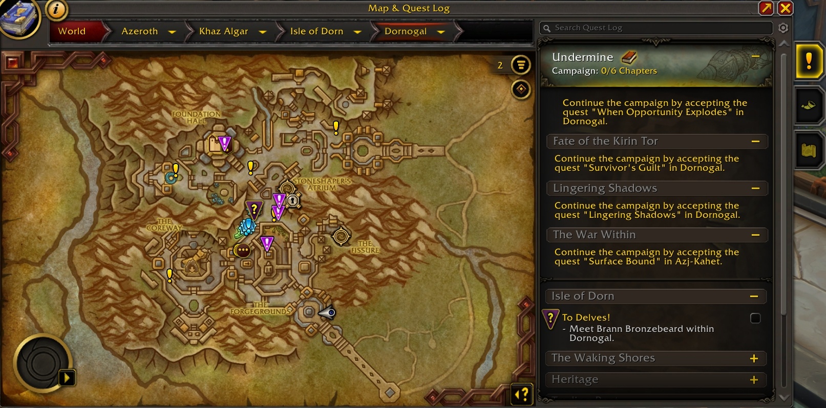 New Quests, Events, and Legend Tabs on the Patch 11.1 PTR Map & Quest ...
