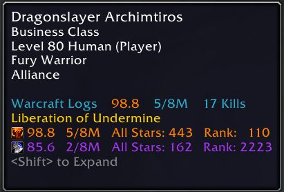 Warcraft Logs Tooltip Addon Update: Hide Character Visibility - Wowhead ...