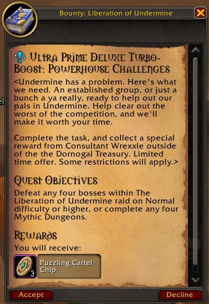 Puzzling Cartel Chip Myth Track Gear Requirements NOT Account Wide - Wowhead News