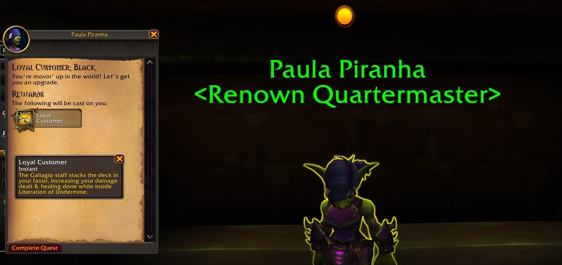 Increase the Liberation of Undermine Raid Buff to +12% at Gallagio ...