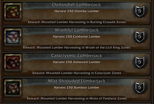 New Achievements Unlock Mounted Lumber Gathering on Midnight Beta ...