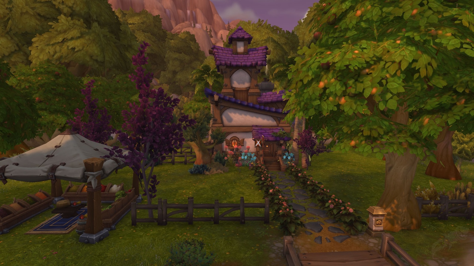 Wooded cottage & market - World of Warcraft