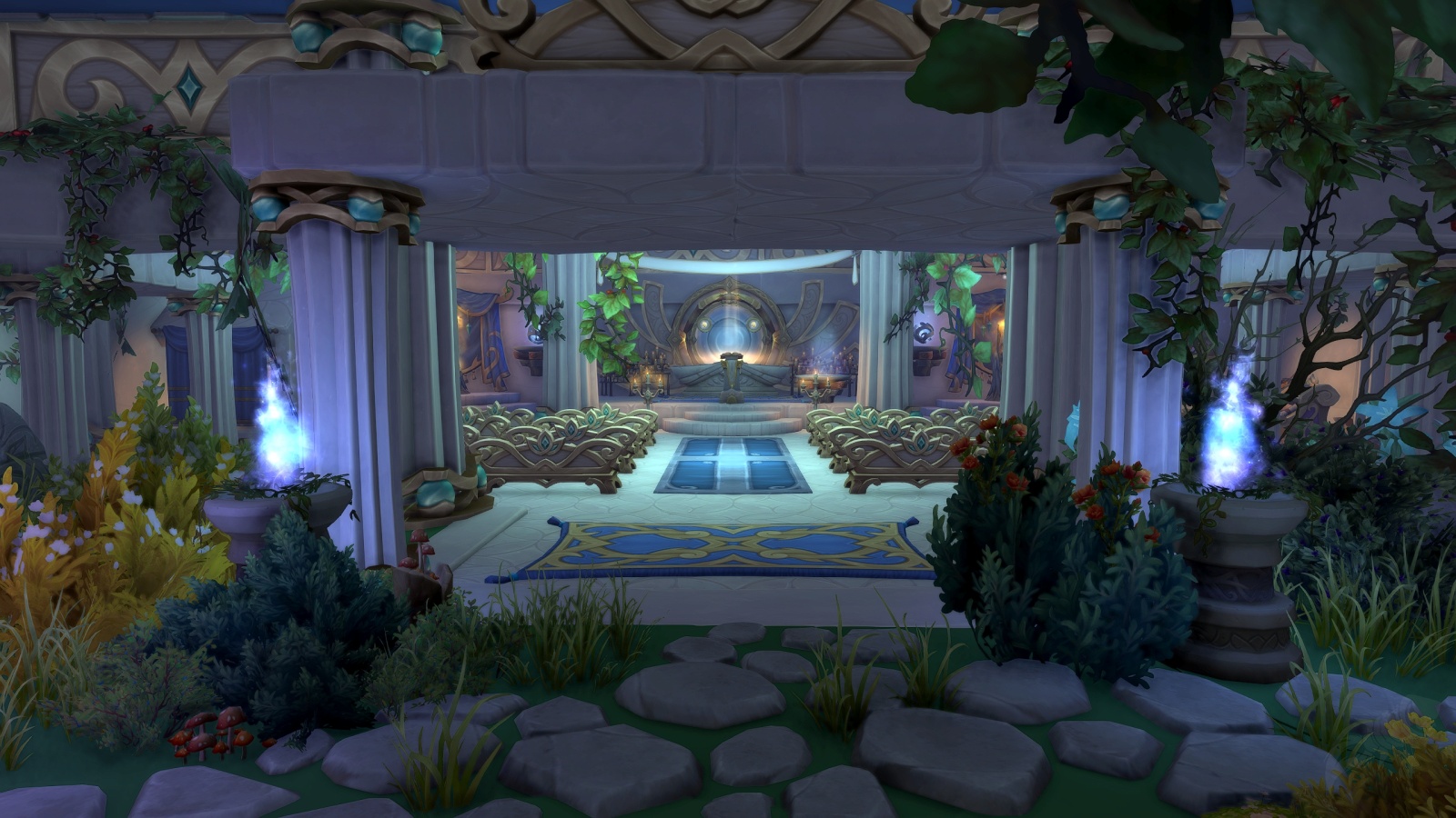 Temple build with gardens - World of Warcraft