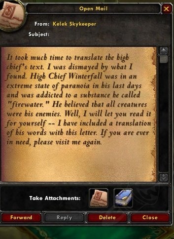 Words of the High Chief - Quest - Classic World of Warcraft