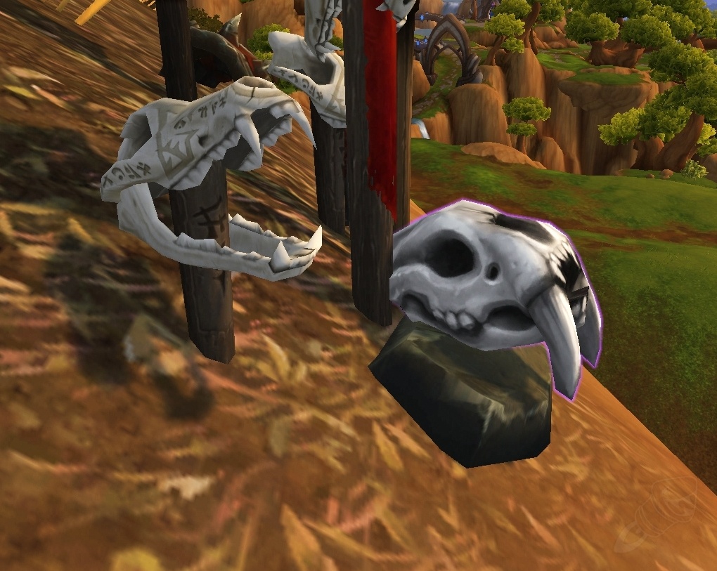 Nagrand - Treasure 075 - Polished Saberon Skull - Quest - World of Warcraft
