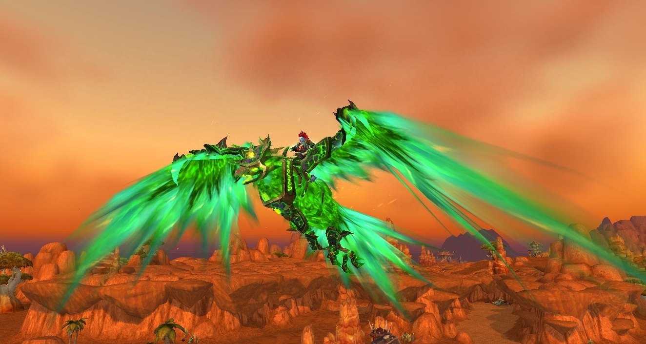 Green Fire Hawk Mount - Item - Mists of Pandaria Classic
