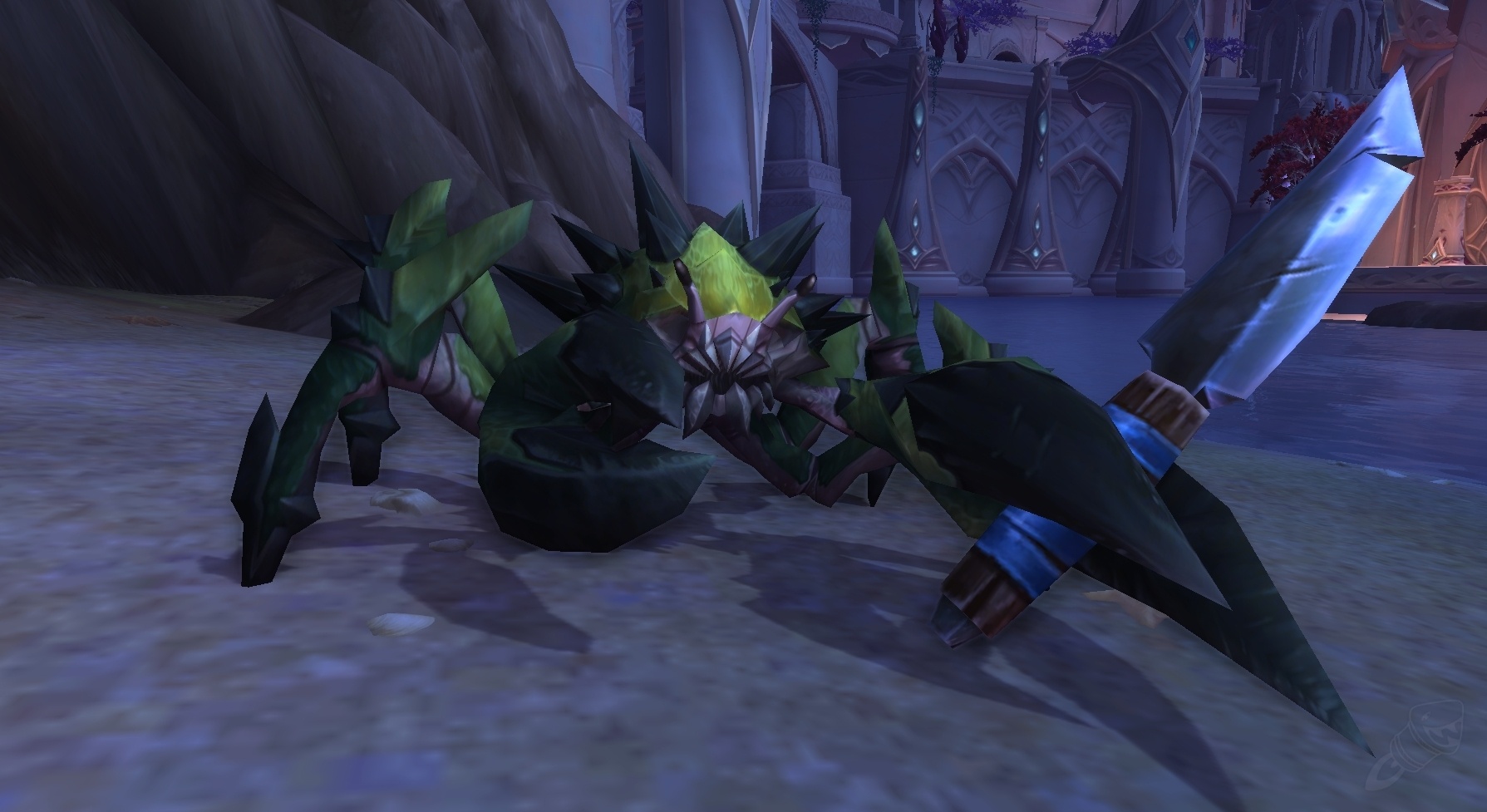 I just noticed that the Rogue class mount has daggers on it's wingtips ...