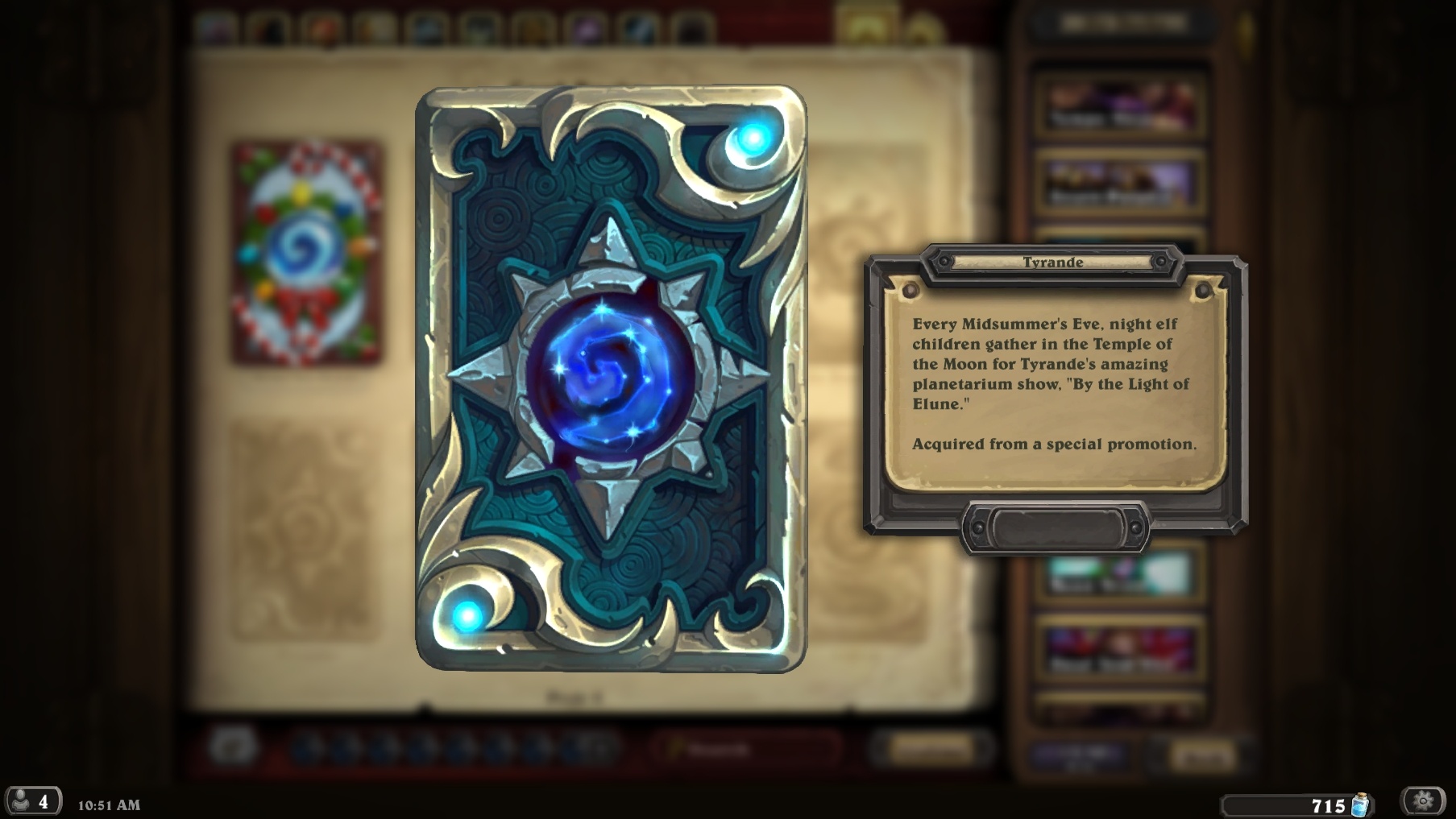 Tyrande Card Backs - Gallery - Classic World of Warcraft